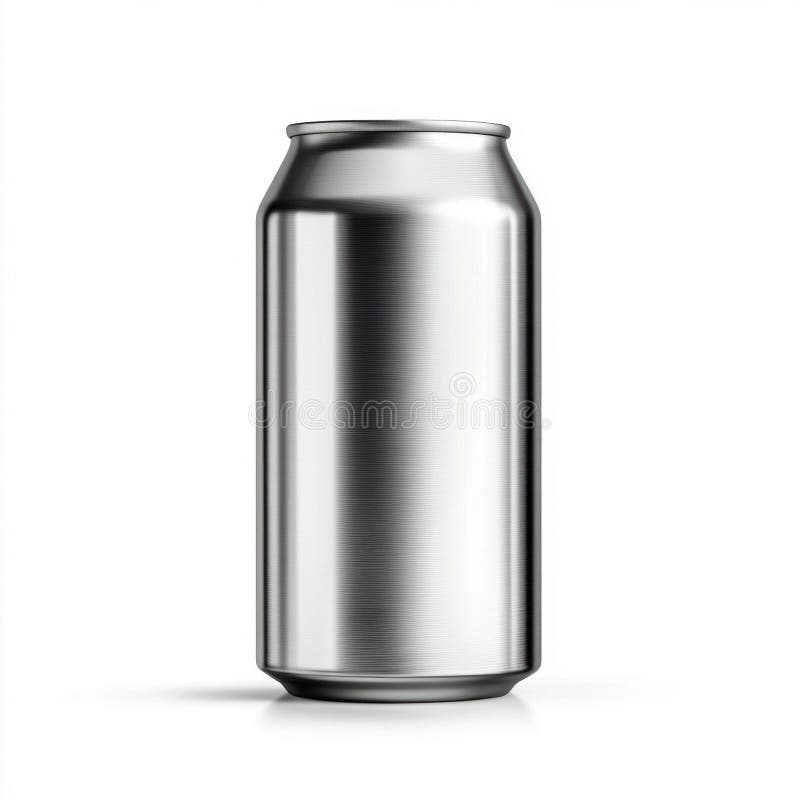 Tall Aluminum Can Isolated on White Background Stock Illustration ...