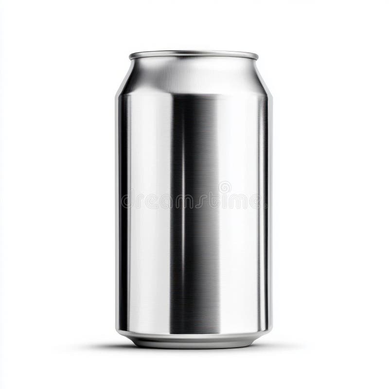 Tall Aluminum Can Isolated on White Background Stock Illustration ...
