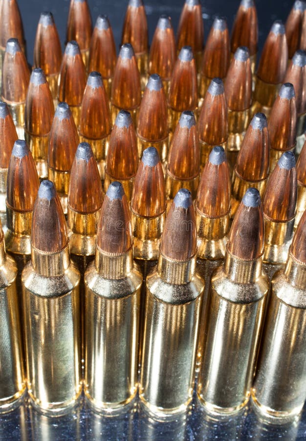 Long bullets stock photo. Image of ammo, brass, ammunition - 58122968