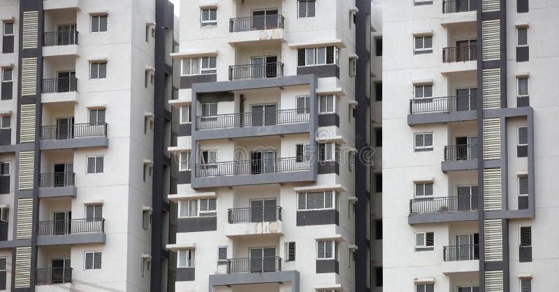 Tall apartment building stock image. Image of highrise - 92554045