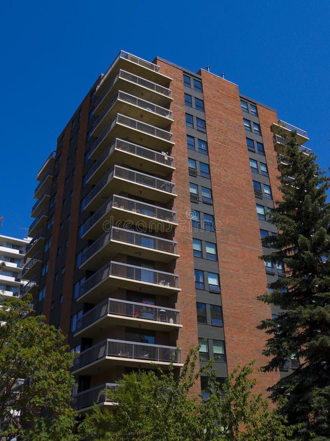 Tall Apartment Building Residential Architec Stock Image - Image of ...
