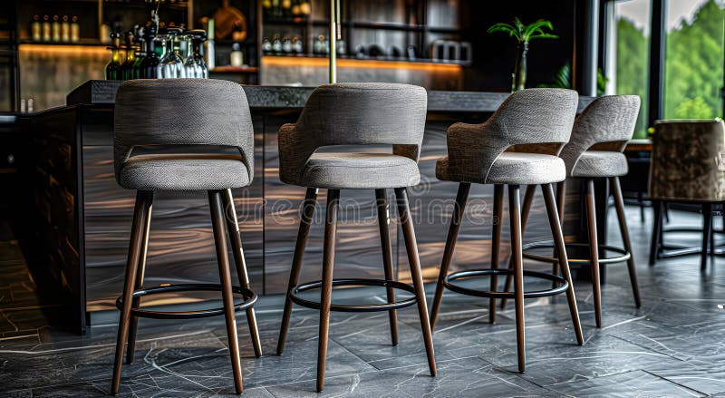 Tall Bar Stool for Kitchen or Restaurant Bar Stools Stock Photo - Image ...