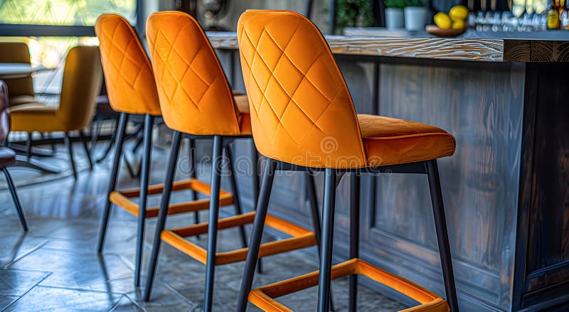 Tall Bar Stool for Kitchen or Restaurant Bar Stools Stock Photo - Image ...