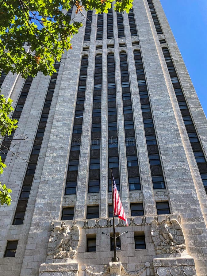 Tall Ornamental Building in Downtown Columbus Stock Image - Image of ...