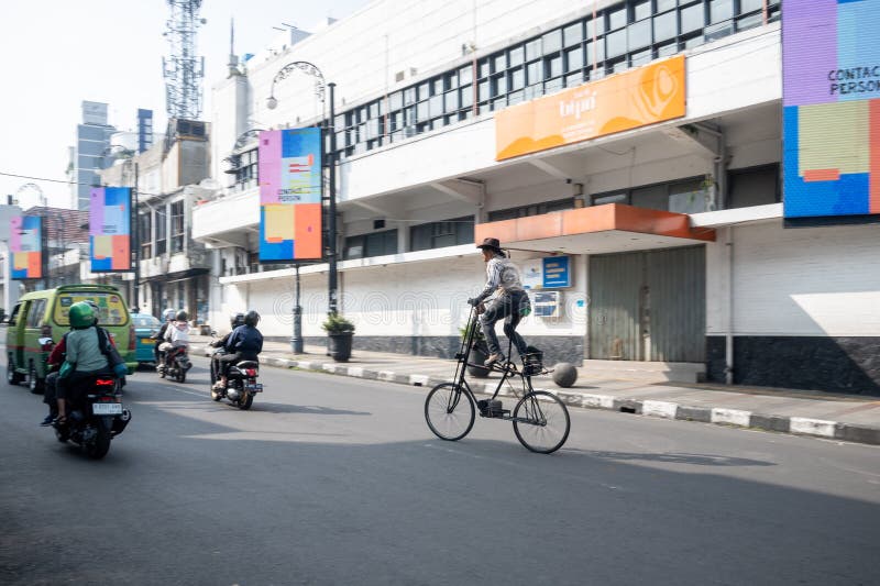 Tall Bikes Ridden on Public Roads Editorial Photography - Image of ride ...