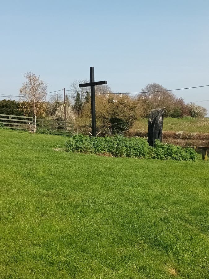 Tall black cross stock photo. Image of tree, black, farm - 274584948