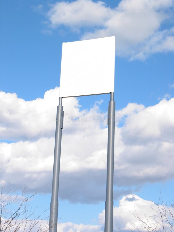 Tall Blank Sign stock image. Image of outside, metal, sign - 3800431