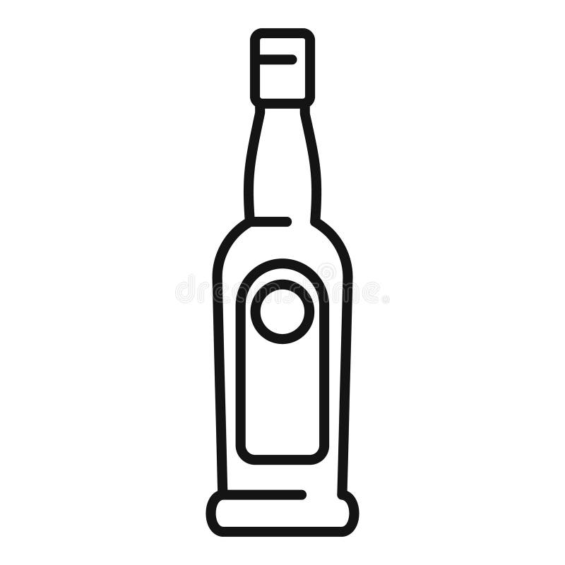 Tall Bottle of Liquor with Cap for Bar Menu Stock Illustration ...