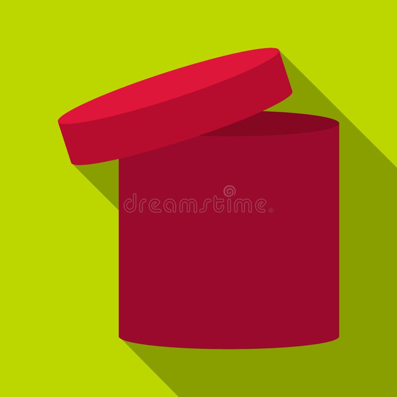 Tall box icon, flat style stock vector. Illustration of present - 83131413
