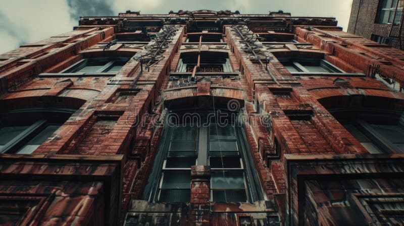 A Tall Brick Building with a Clock on Top. Suitable for Urban ...
