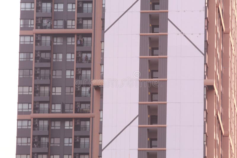 Tall Building Background, Side of the Building with Windows and Door ...