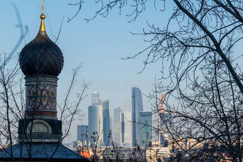 The Tall Building Complex Moscow-city Editorial Photography - Image of ...