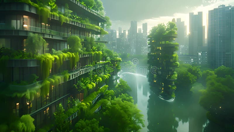 A Tall Building is Covered in a Plethora of Vibrant Plants Growing on ...