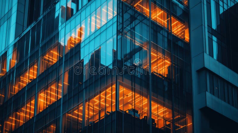 A Tall Building with a Lot of Windows Stock Illustration - Illustration ...