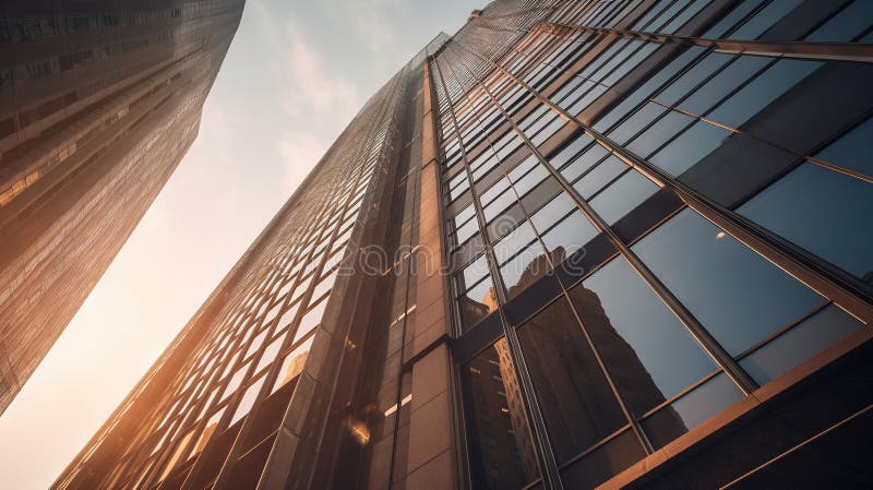 A Tall Building with Lots of Windows Next To a Tall Building Stock ...