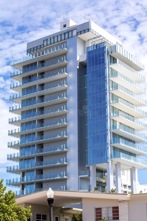 Tall Building in Miami Beach, Florida Stock Image - Image of florida ...
