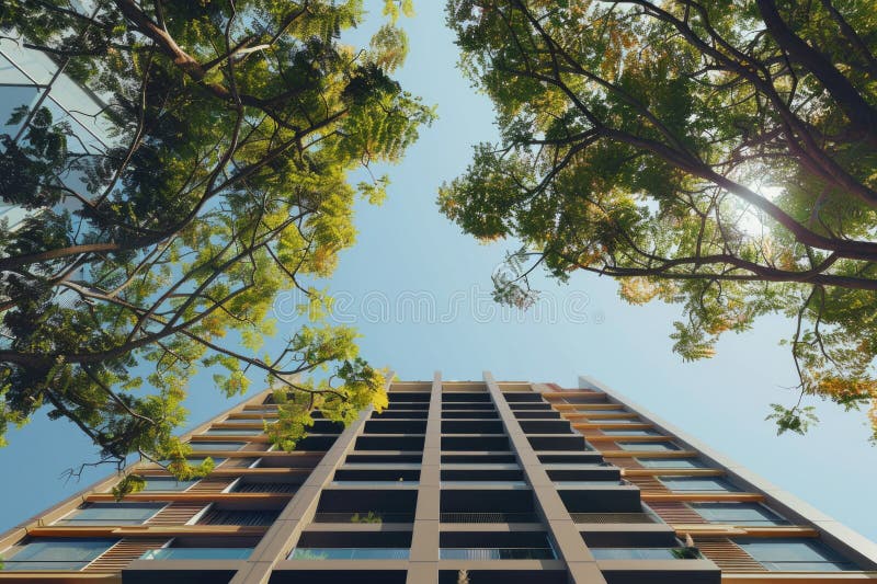 Tall Building Numerous Windows Multiple Floors Stock Photos - Free ...