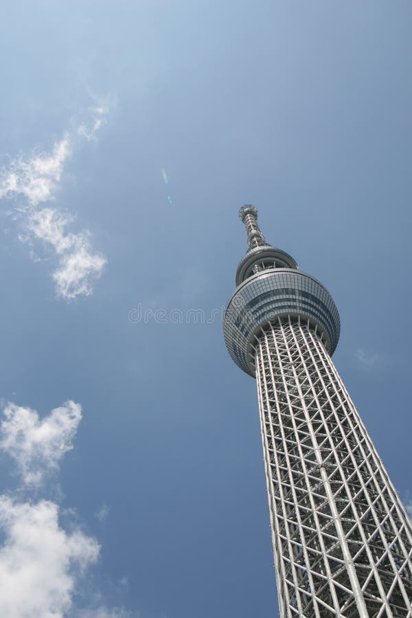 Tall and Red Tokyo Tower from Below Stock Photo - Image of tallest ...