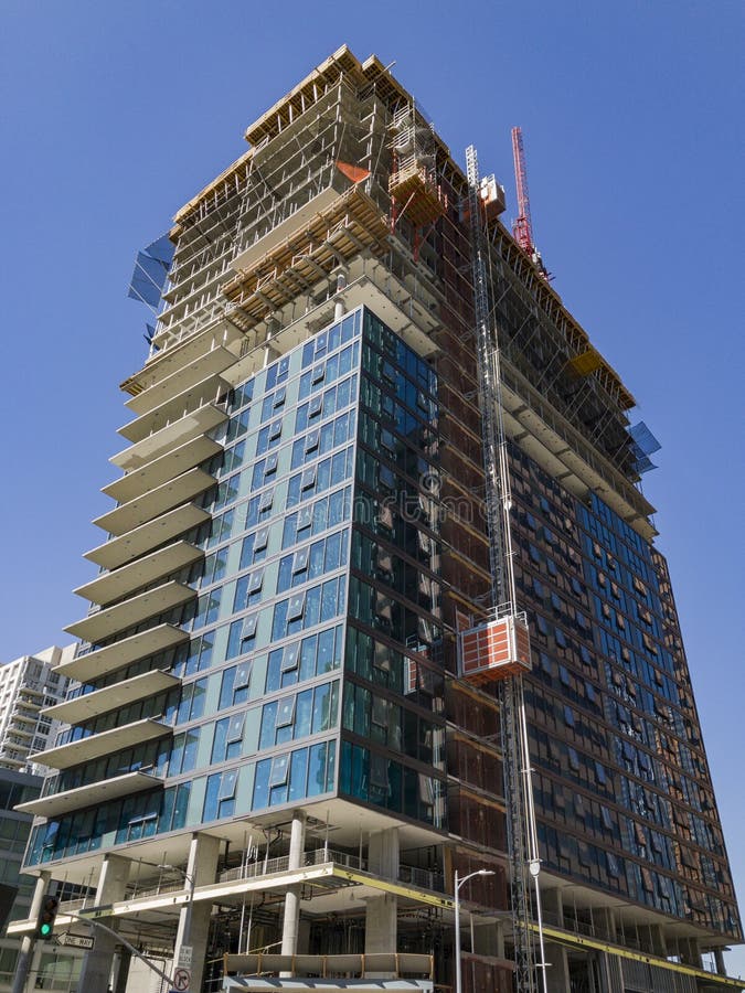 Tall Building Under Construction Editorial Image - Image of skyscrapers ...