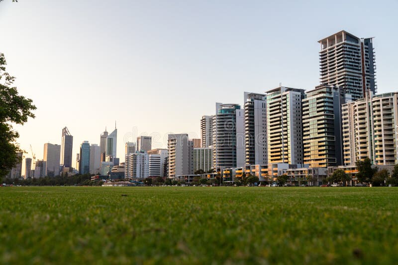 Tall Buildings in Downtown Perth Stock Photo - Image of perth ...