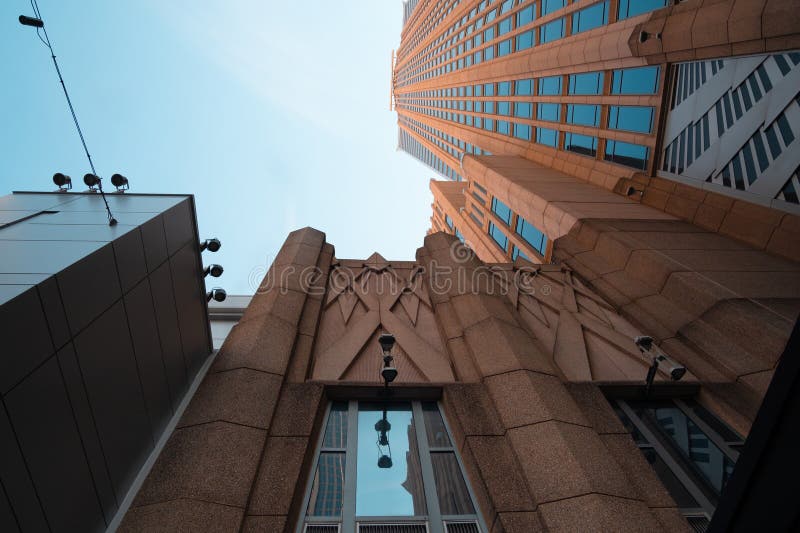 Tall Buildings with Dynamic Angles in Charlotte, NC Stock Image - Image ...