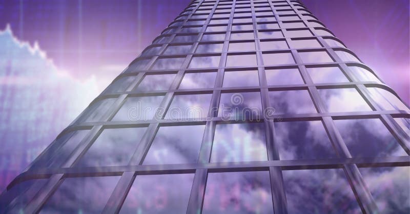 Tall Buildings with Economic Finance Background Stock Illustration ...