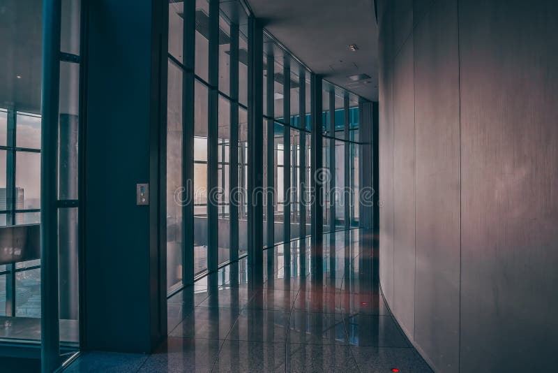 The Tall Buildings Reflect Bright City Lights Editorial Stock Photo ...