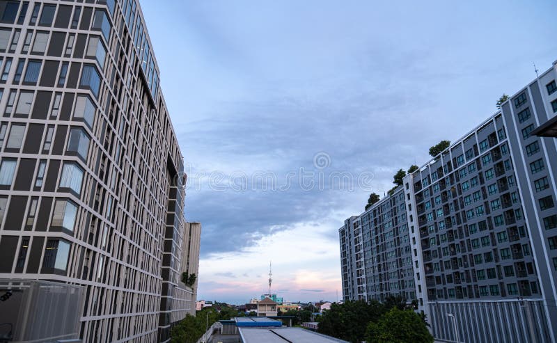 The Tall Buildings Stand Opposite Each Other Editorial Stock Image ...