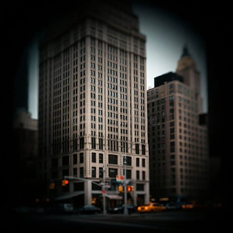 Tall Buildings in an Urban Setting with Dramatic Lighting. the Central ...