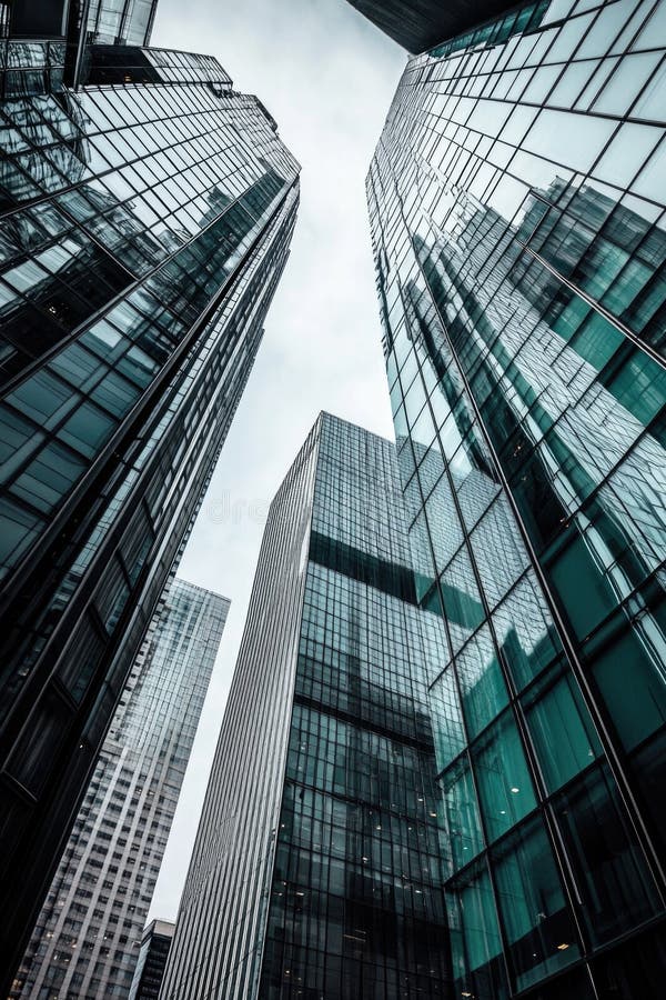 Tall Buildings in an Urban Setting, Suitable for Use in Architecture or ...