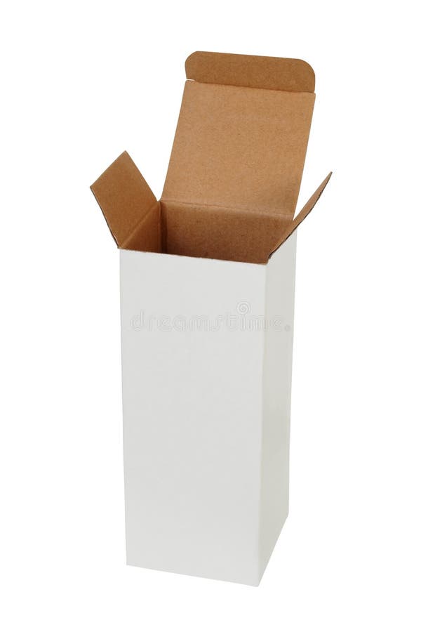 Tall box on white stock photo. Image of container, empty - 120855648