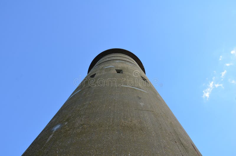 Tall Cement Tower Structure with Blue Sky Stock Image - Image of ...