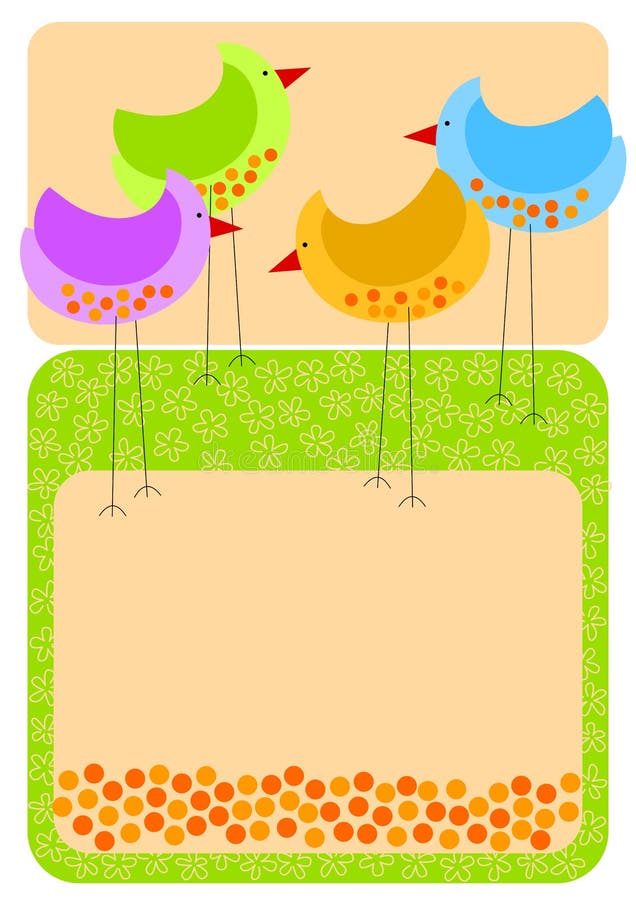 Tall Chicken Invitation Card Stock Illustration - Illustration of ...