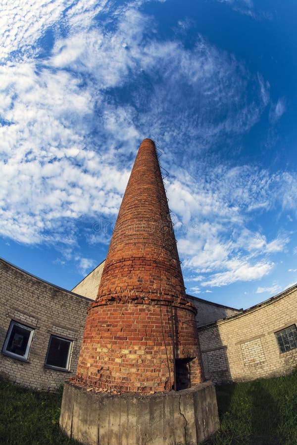 Tall Chimney Old Red Bricks Stock Image - Image of factory, ancient ...