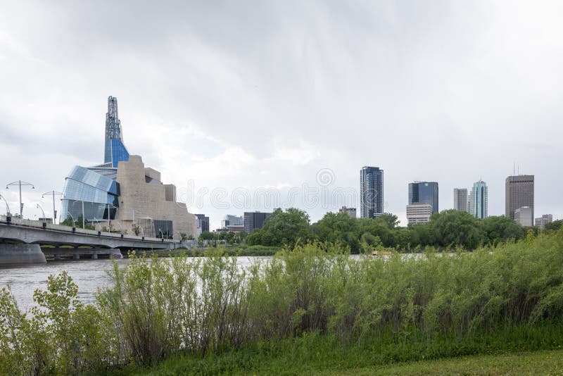 Tall City Bridge Spans a River Stock Image - Image of modern, bridge ...