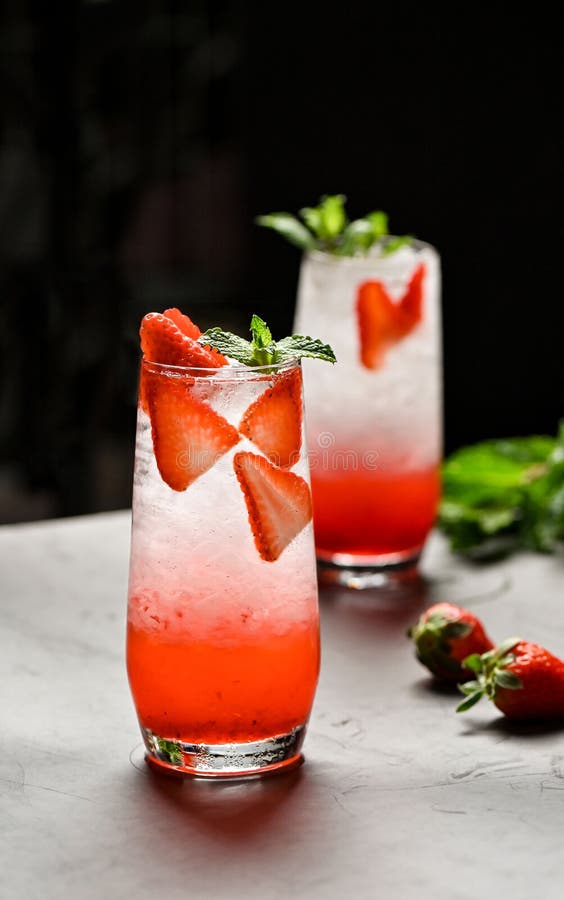 Tall Clear Glass Filled with a Refreshing Beverage. Stock Image - Image ...