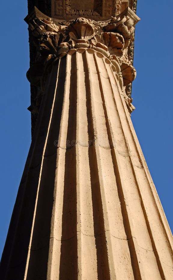 Tall Column stock image. Image of cement, blue, detail - 2064313