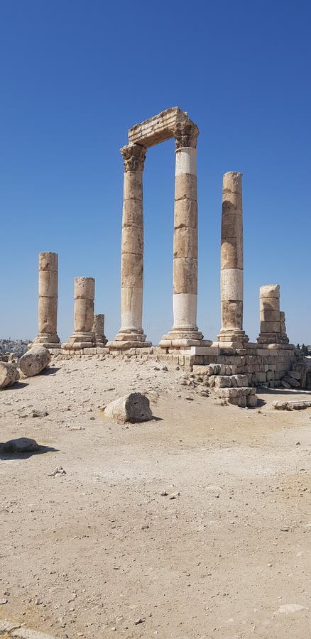 Tall Columns with Support at the Top – Potential Ancient Gate at Amman ...