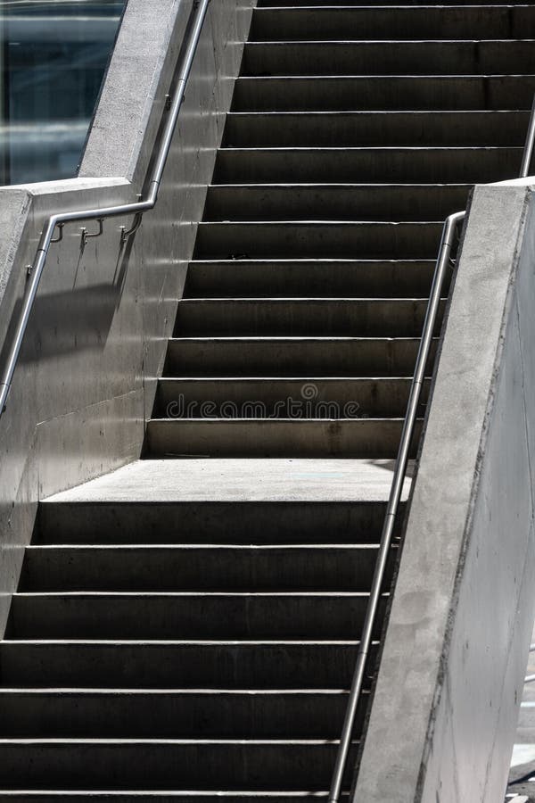 Tall Concrete Apartment Block with Repeating External Fire Escape ...
