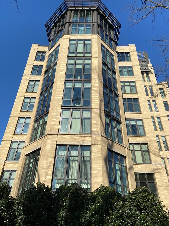 Tall Condominium Building in March Stock Image - Image of architecture ...