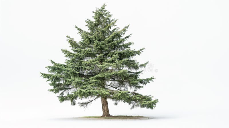 A Tall, Conical Evergreen Tree with Dense, Needle-like Foliage Against ...