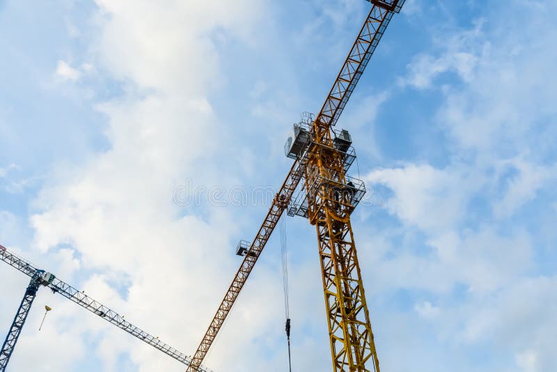 Tall construction crane stock photo. Image of high, equipment - 13322334