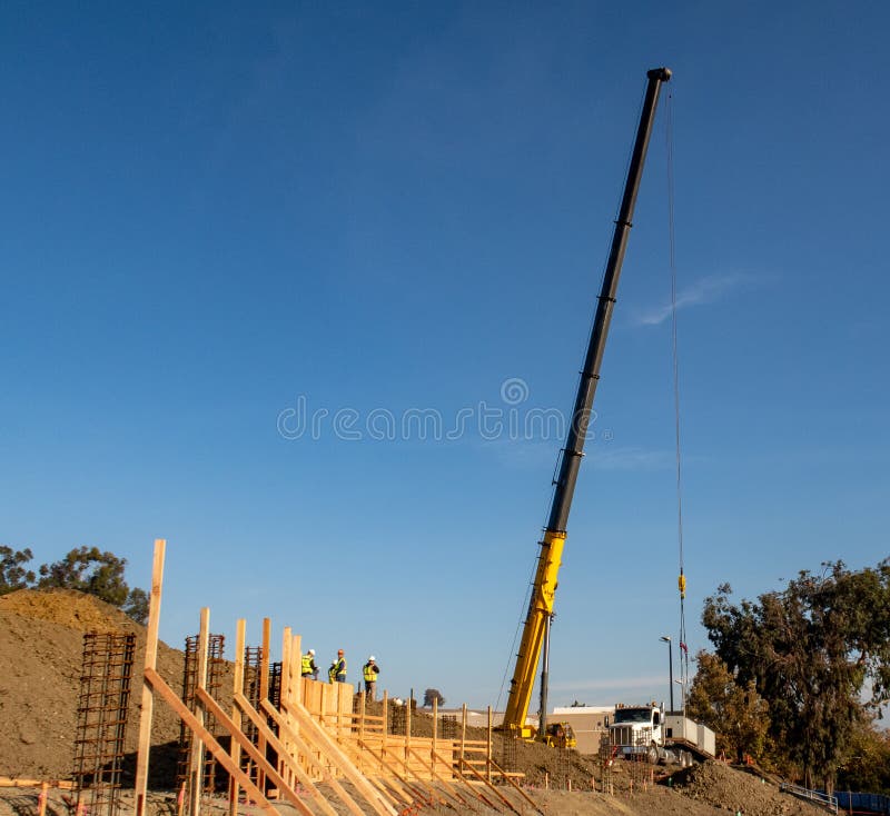 A Tall Construction Crane editorial stock photo. Image of construction ...