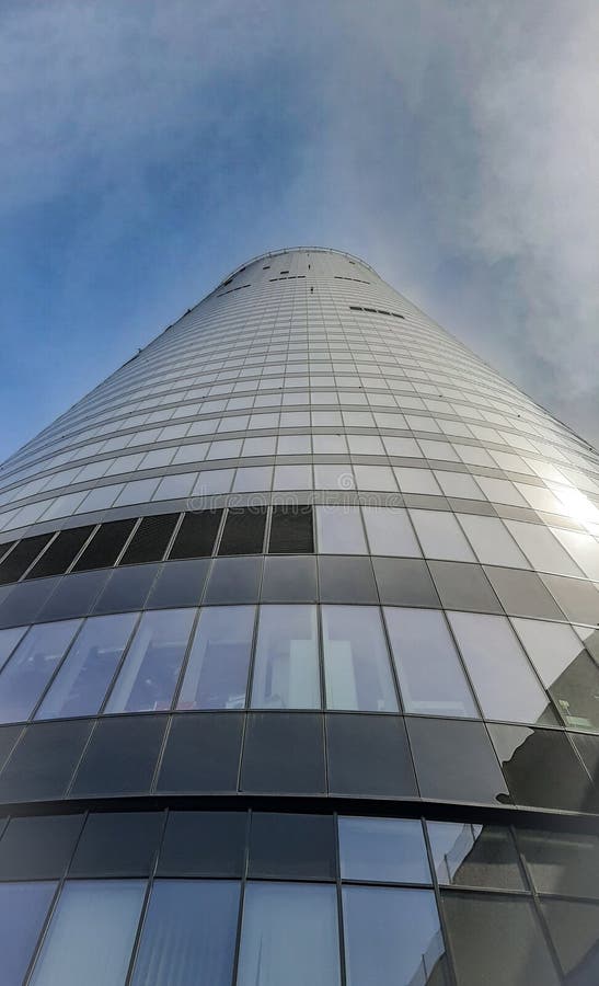 Photo of the Sky Tower from Below Stock Photo - Image of tower, ceiling ...