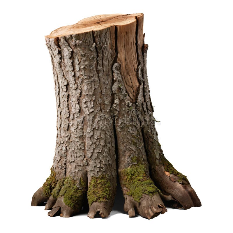 Deciduous Tree Stump Isolated on White or Transparent Background Stock ... Deciduous Tree Stump Isolated on White or Transparent Background Stock ...
