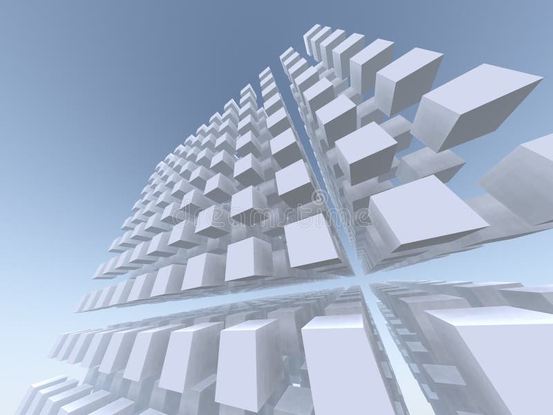 Tall and Dizzy Cube Matrix stock illustration. Illustration of tall ...