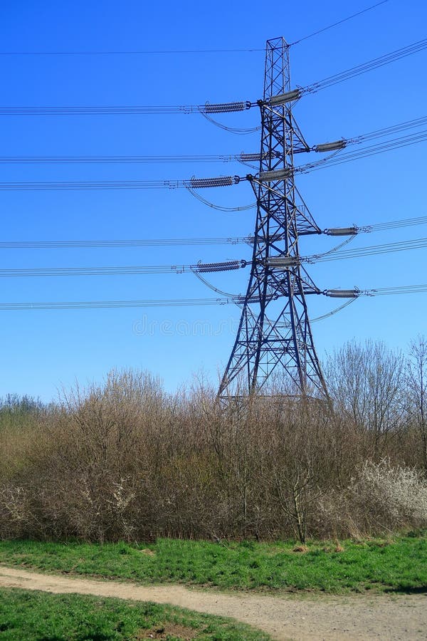Tall Elctricity Pylon in the North Kent Countryside Stock Image - Image ...