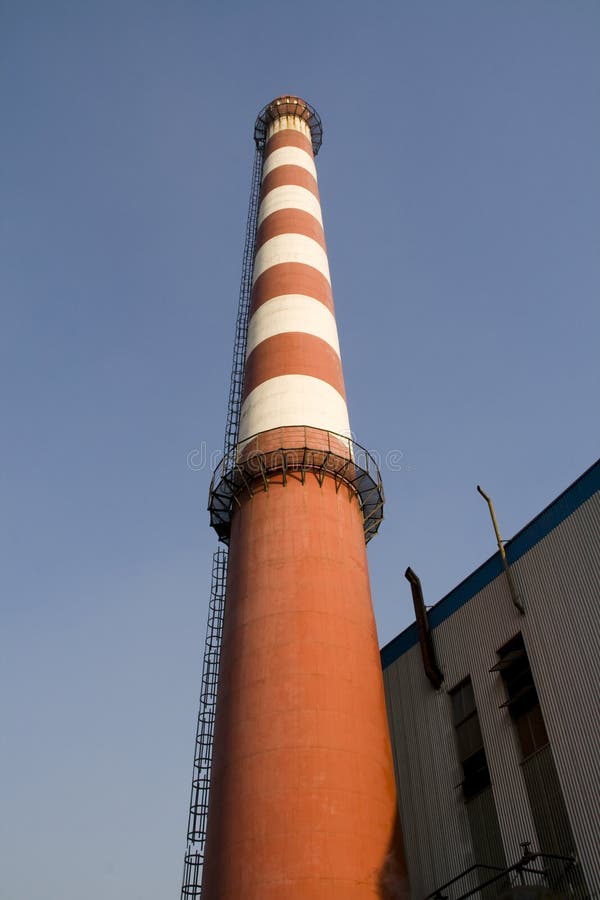 Tall factory chimney stock image. Image of exterior, power - 5549107