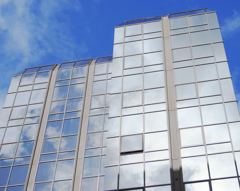 Tall Financial Office Block Stock Photo - Image of reflection, looking ...