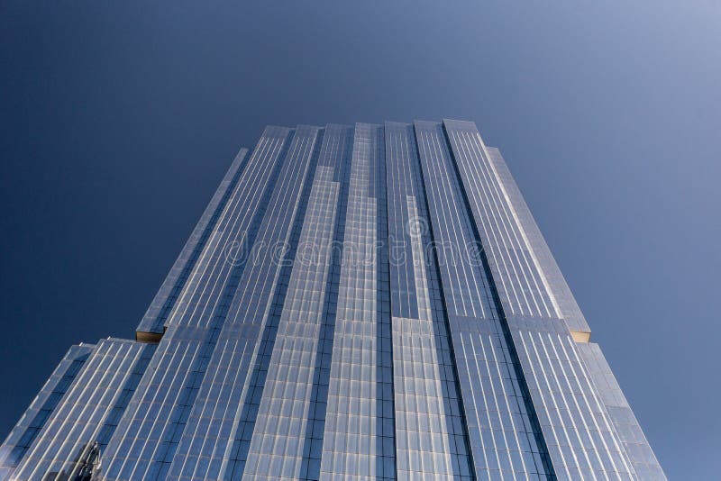 Tall Generic Glass Skyscraper on Clear Day Stock Image - Image of ...